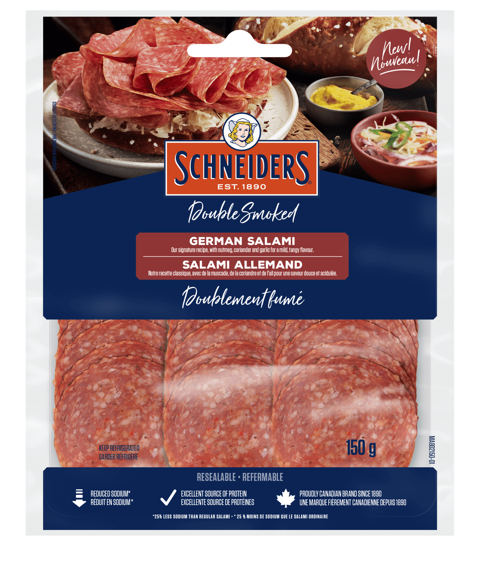 Sliced German Salami - Schneiders