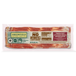 NO SUGAR THICK CUT SMOKED UNCURED BACON - Greenfield Natural Meat Co.